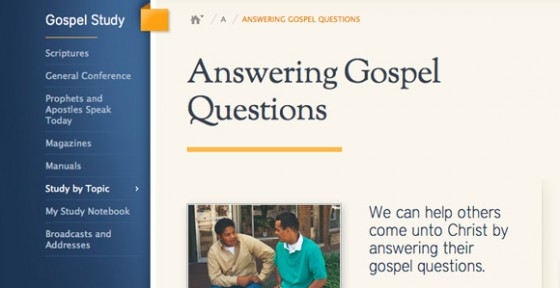 Answering-Gospel-Questions | LDS365: Resources from the Church & Latter ...