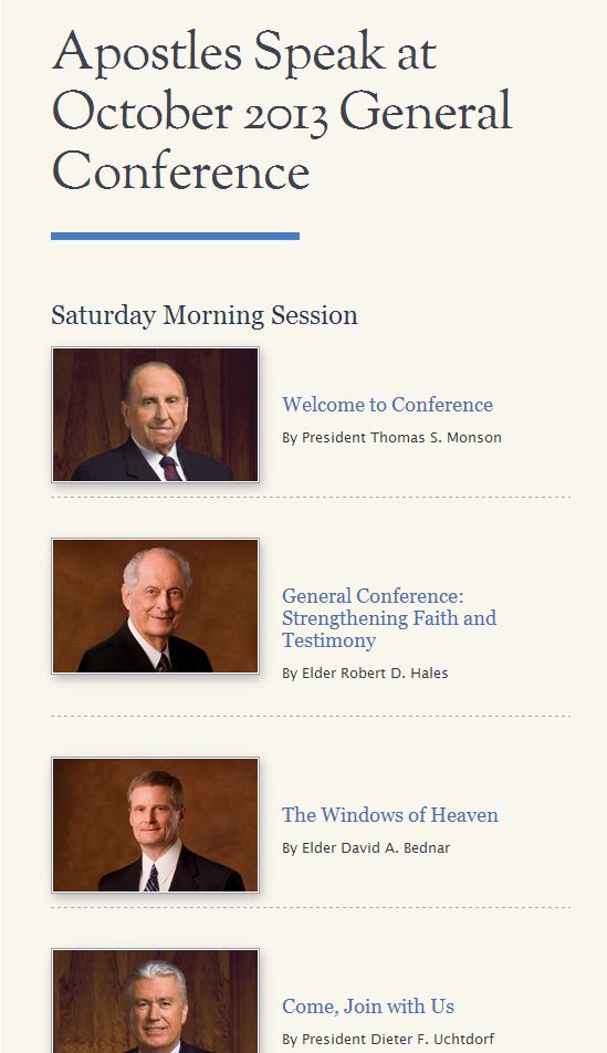 LDS Conference Highlights October 2013 | LDS365: Resources from the Church & Latter-day Saints ...