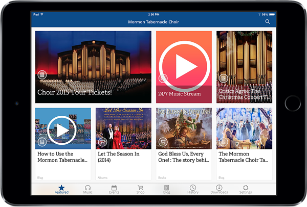 Tabernacle Choir at Temple Square Mobile App | LDS365: Resources from ...