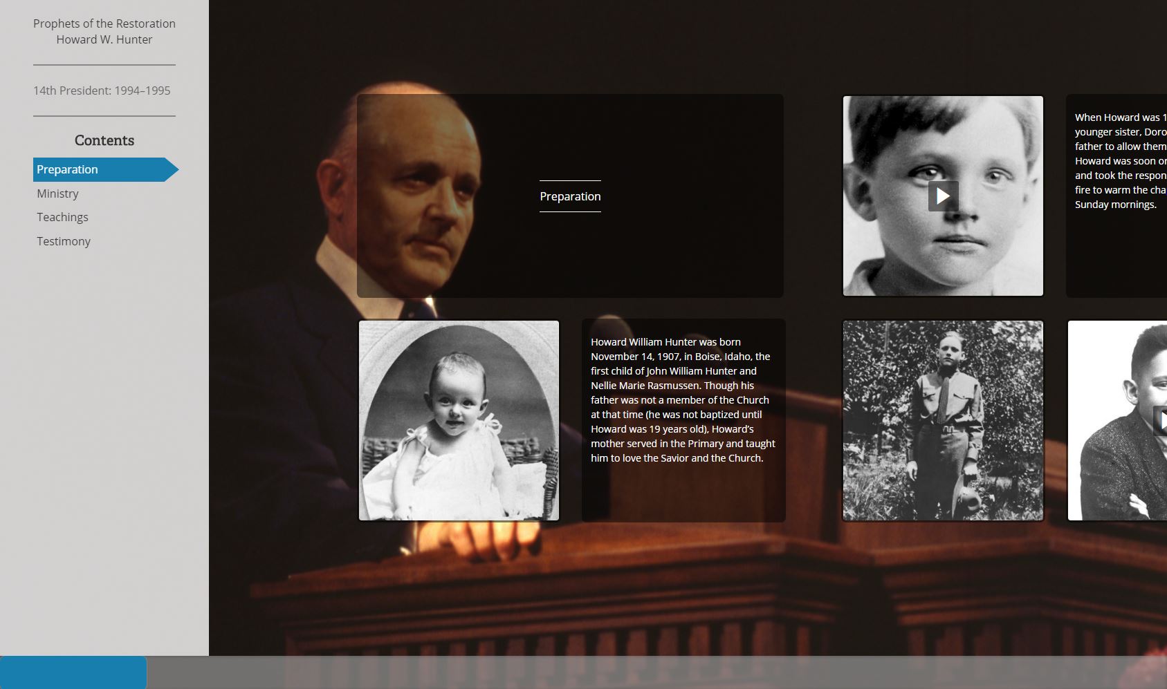 Online Exhibit on the Life of President Howard W. Hunter | LDS365 ...