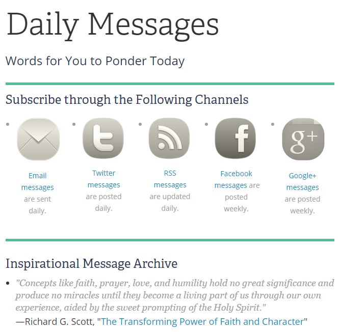 daily-messages | LDS365: Resources from the Church & Latter-day Saints ...