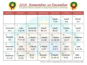 Scripture-a-Day Advent Calendar for December | LDS365: Resources from ...