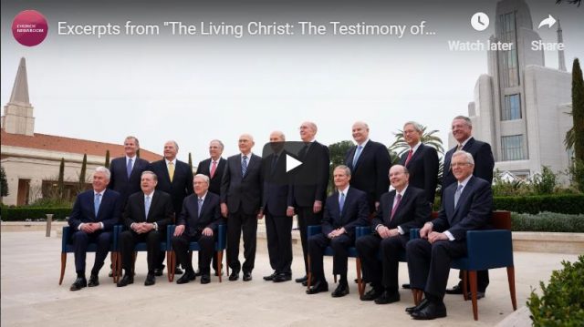 Apostles Testify of “The Living Christ” in New Video | LDS365 ...