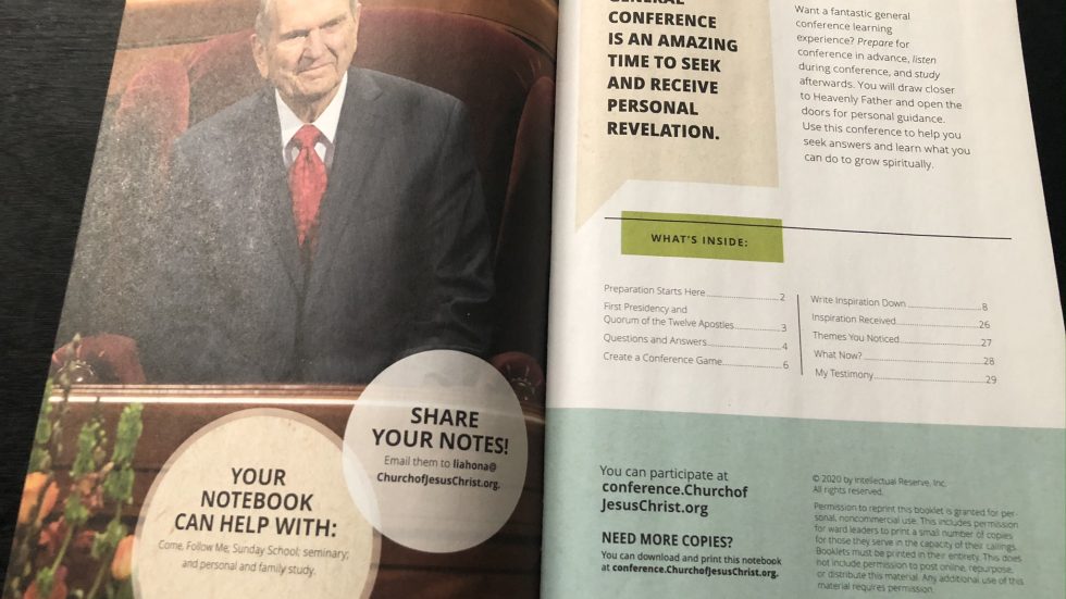 General Conference Notebook April 2020 Helps Members Prepare | LDS365 ...