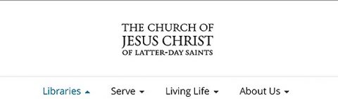 Simplified Navigation Coming to ChurchofJesusChrist.org Menu | LDS365 ...