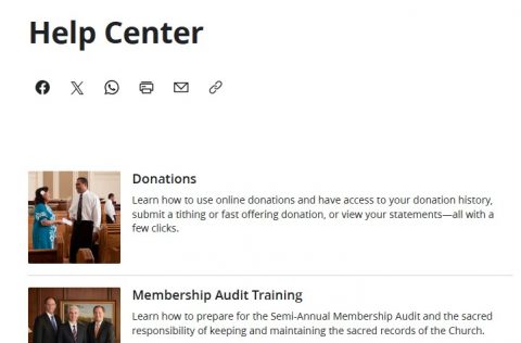 Clerk Instructions in Help Center | LDS365: Resources from the Church ...