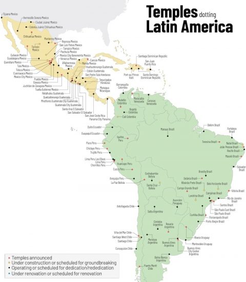 Maps Showing 382 Latter-day Saint Temples | LDS365: Resources from the ...
